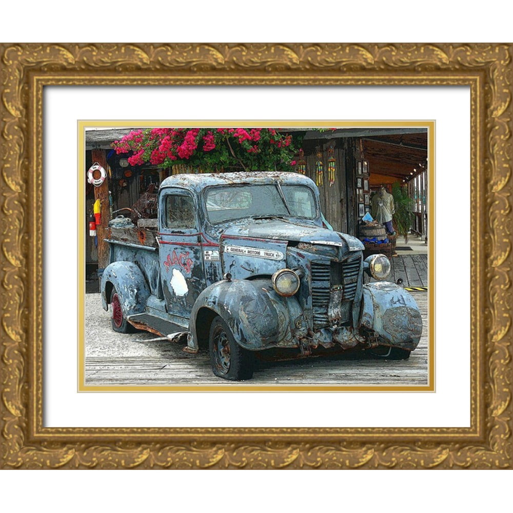Mack 14x12 Gold Ornate Wood Framed with Double Matting Museum Art Print ...