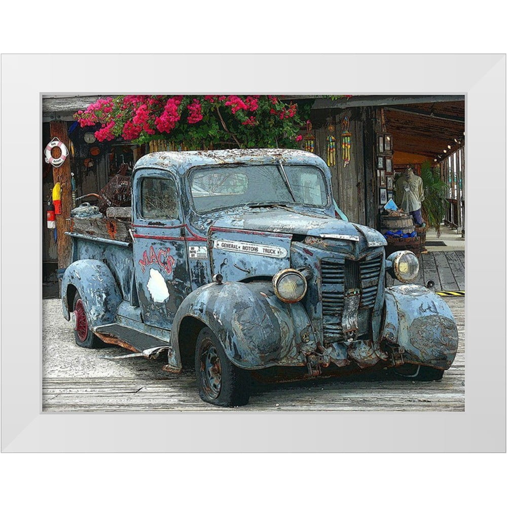 Mack 32x25 White Modern Wood Framed Museum Art Print Titled - Fish ...