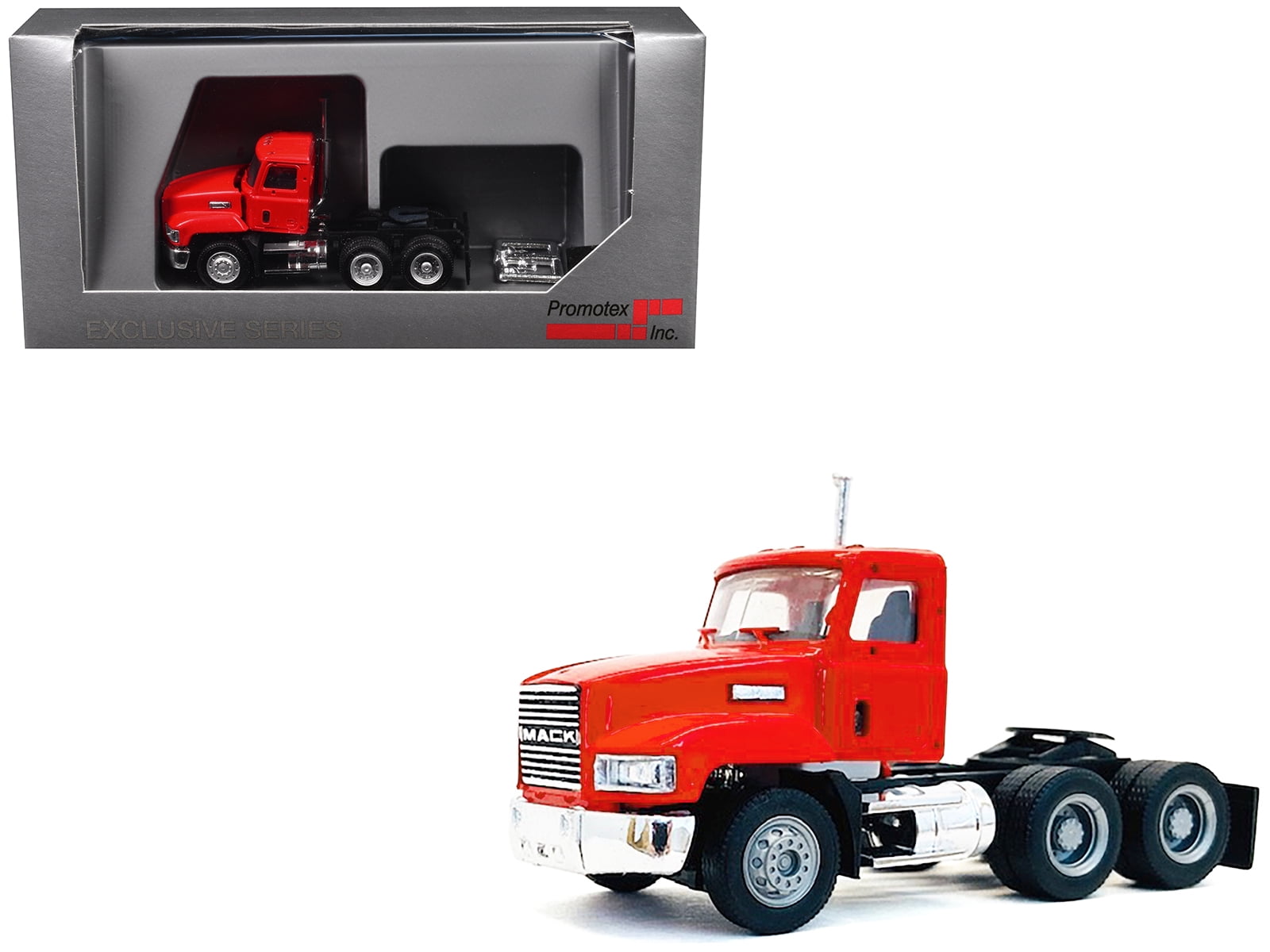 Mack 603 Short Day Cab Red 1/87 (HO) Plastic Model Car by Promotex ...