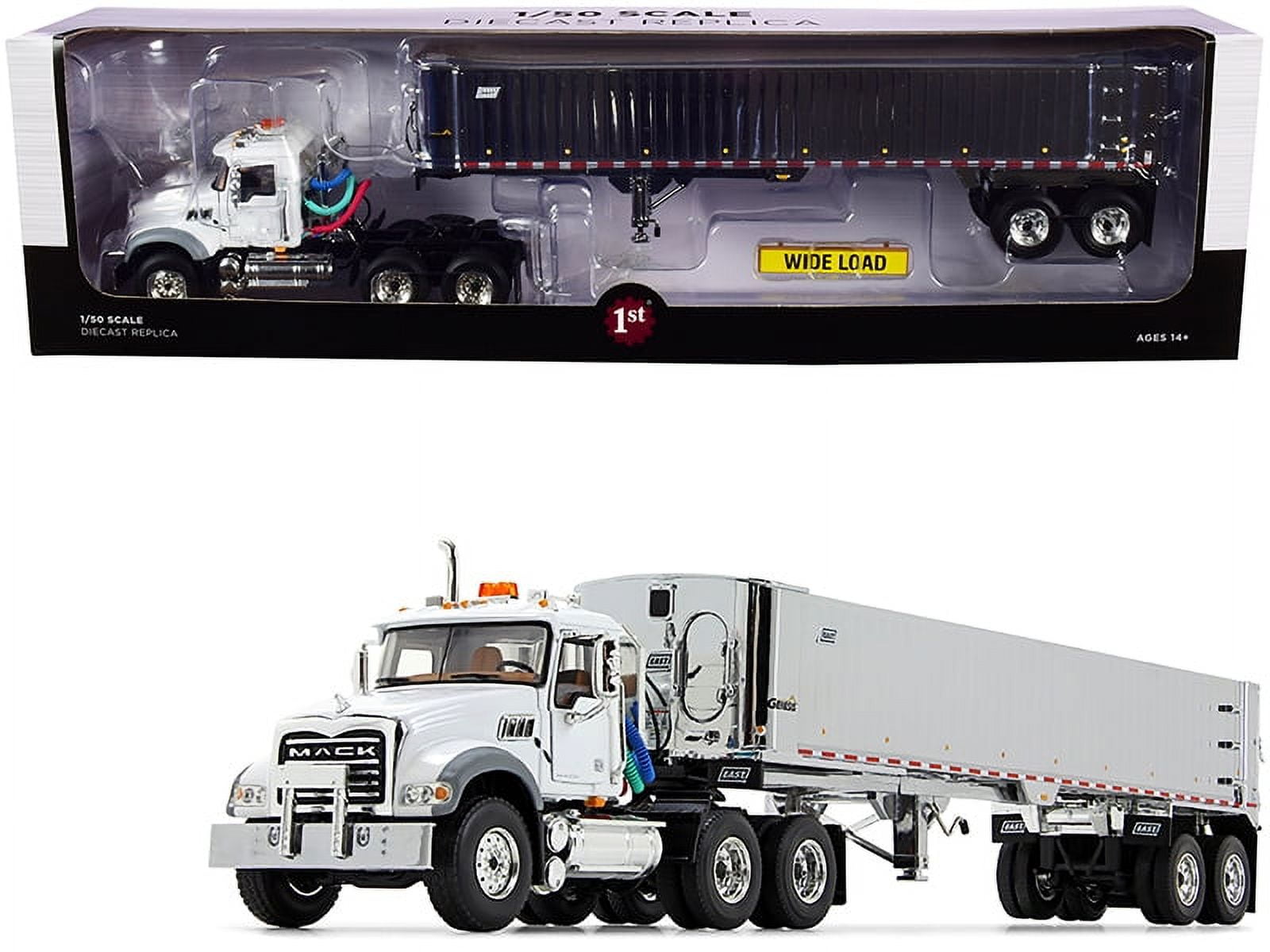Mack Granite MP Tandem-Axle Day Cab with East Genesis End Dump Trailer ...