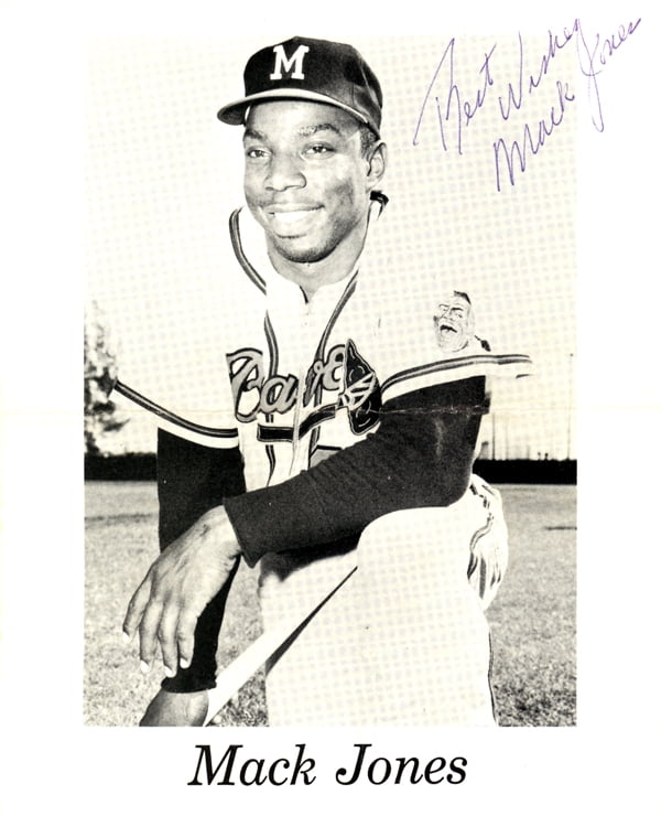 Mack Jones Autographed 5x6.5 Photo Milwaukee Braves "Best Wishes" PSA ...