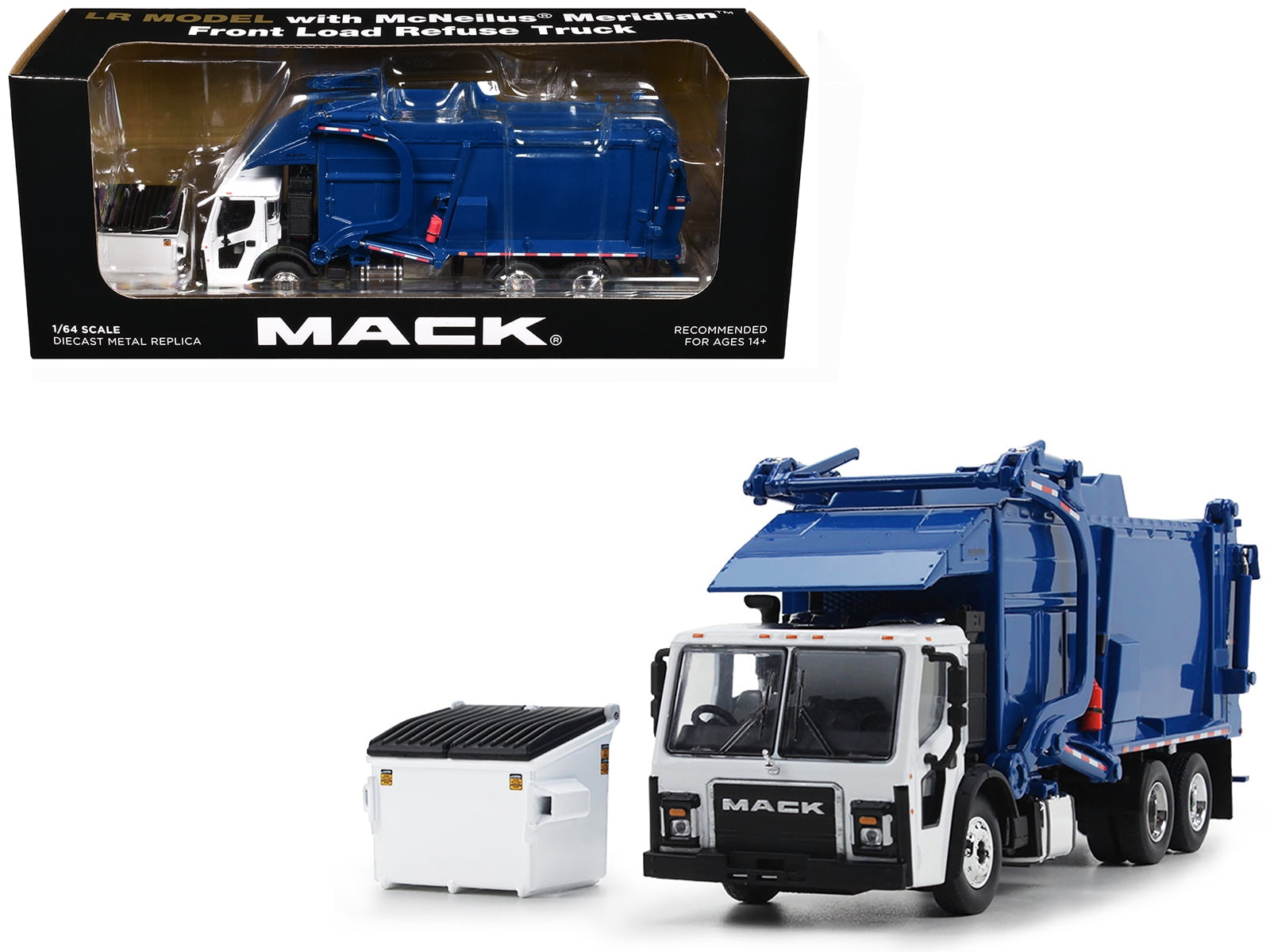 Mack LR Refuse Garbage Truck with McNeilus Meridian Front Loader White ...
