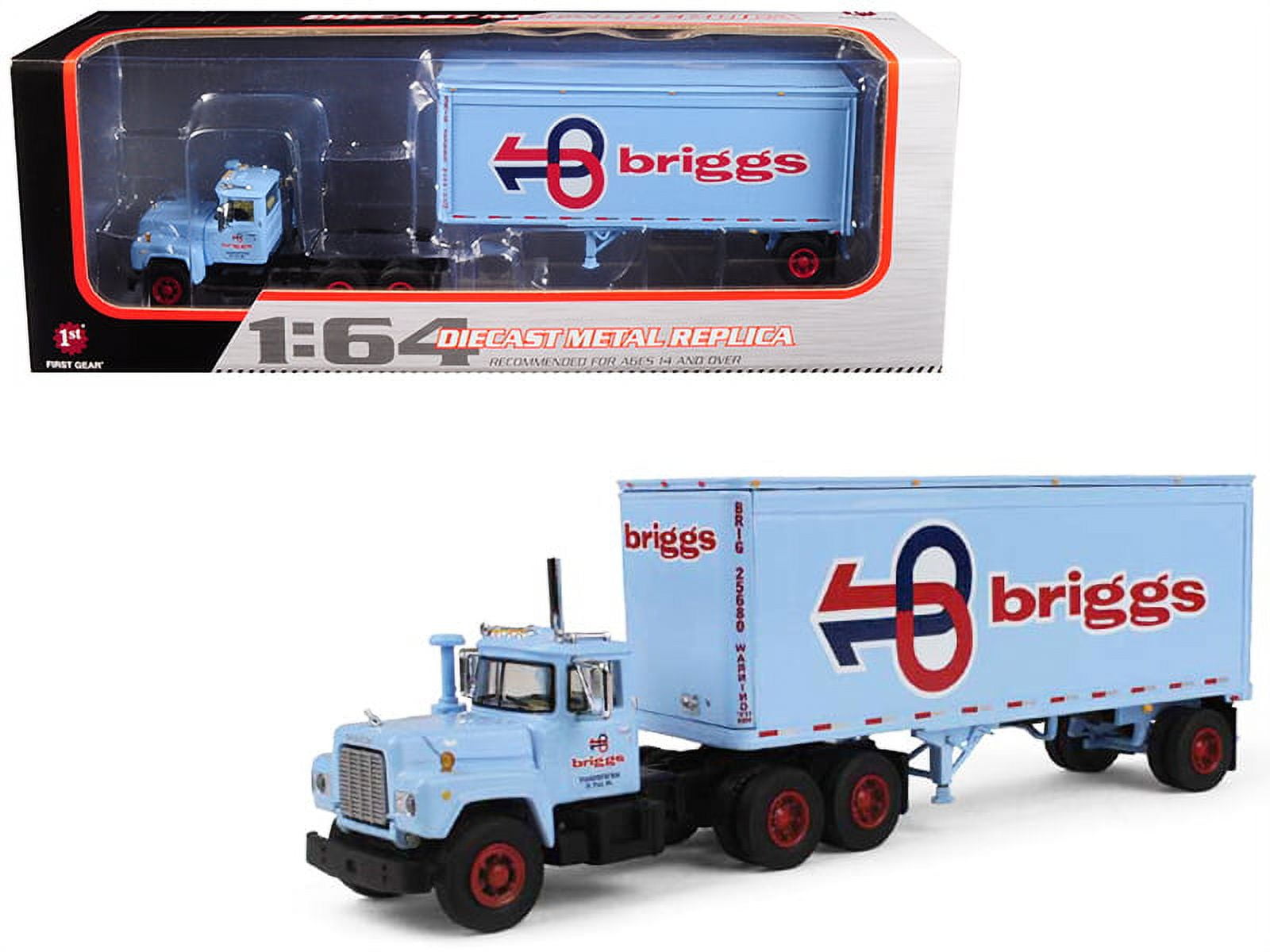 Mack R Model With 28' Pop Trailer Briggs Transportation 1/64 Diecast ...