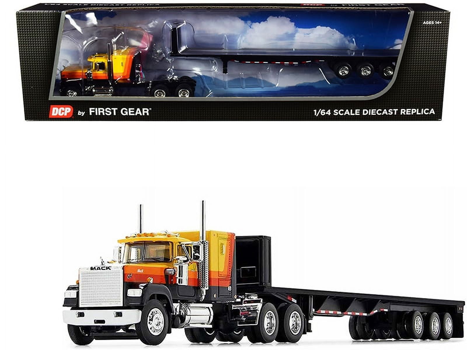 Mack Super-Liner with 60\ Sleeper Cab with Tri-Axle Flatbed Trailer ...