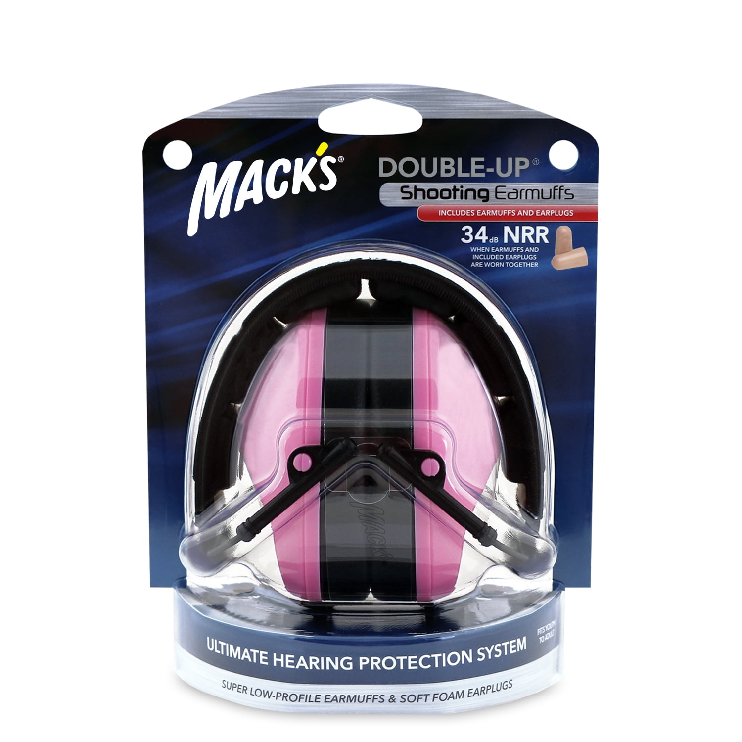 Mack's Double-Up Shooting Earmuffs - Pink Shooters Ear Muffs and Soft ...