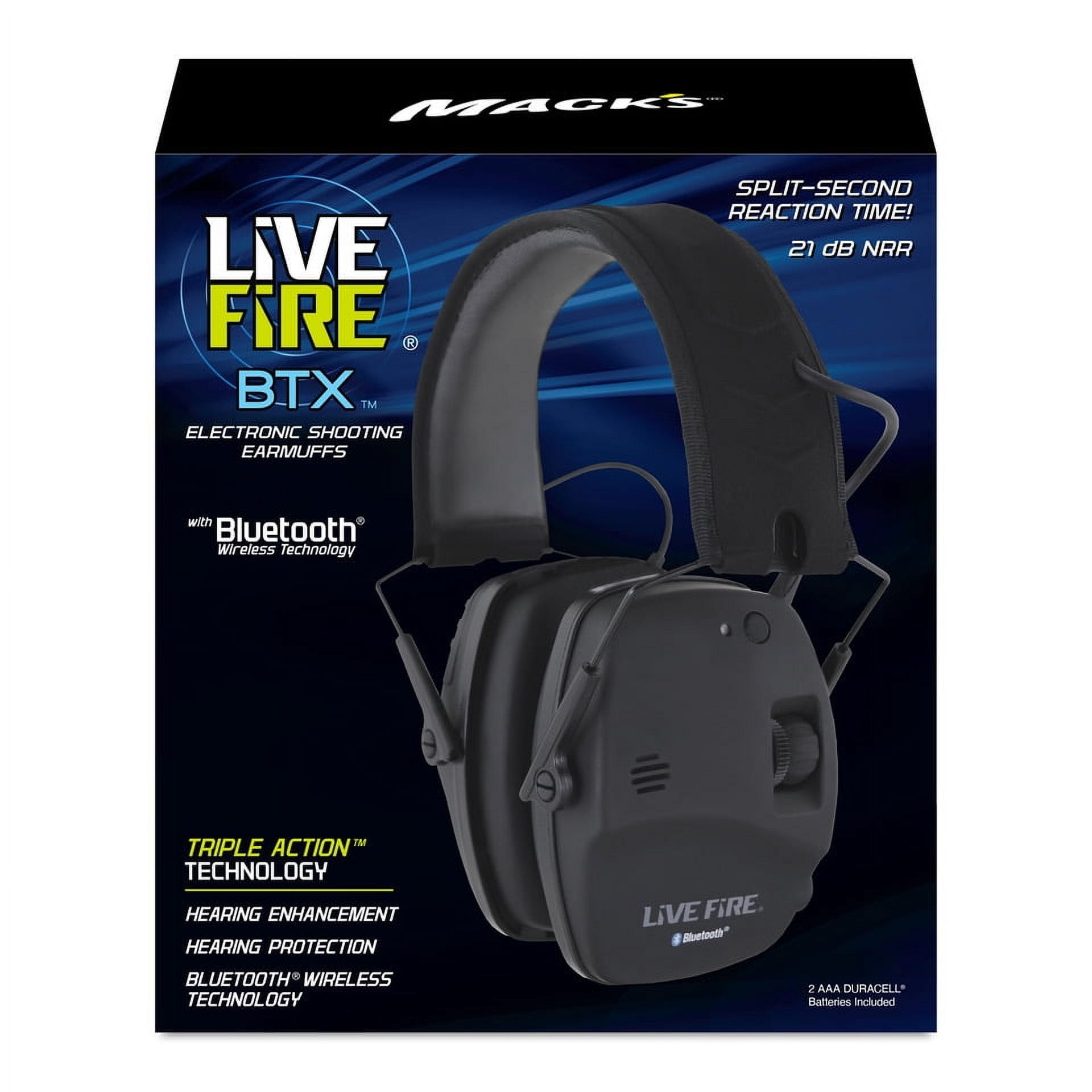 Mack's Live Fire BTX Electronic Shooting Earmuffs with Bluetooth ...