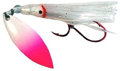 Mack's Lure 40531 Pee Wee Spinner Hoochie White/Pink Splash Nuclear ...
