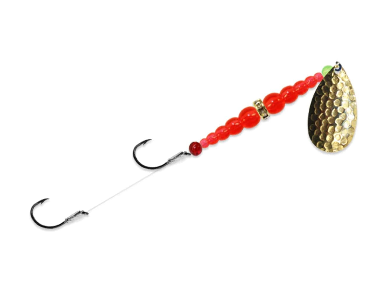 Mack's Lure Double Whammy Classic Series Hammered Brass Flo Orange ...