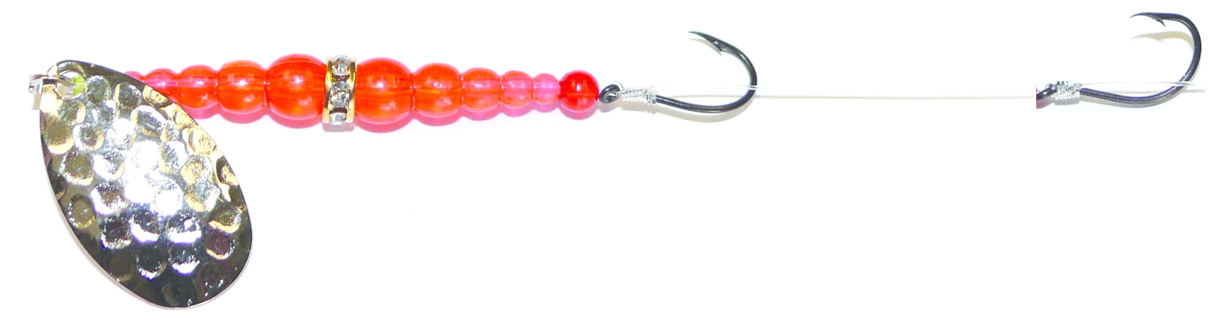 Mack's Lure Double Whammy #6 Hammered Nickel/Florescent Orange ...