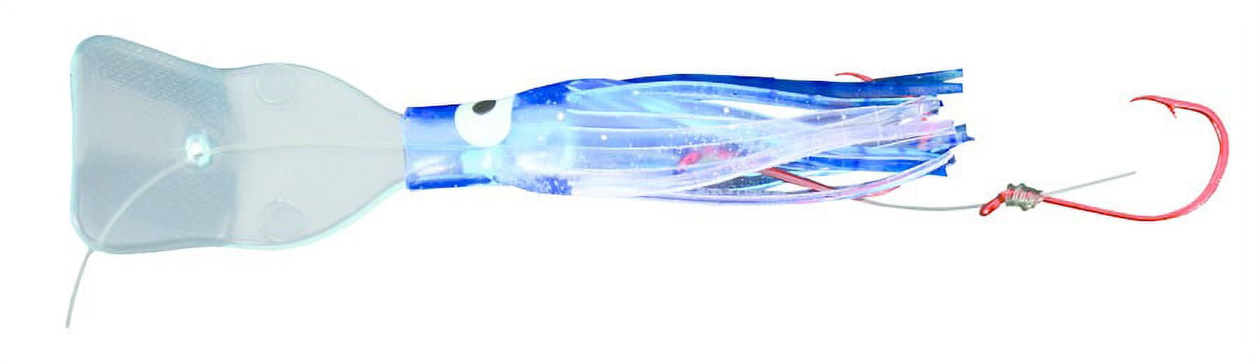 Mack's Lure Pee Wee Wiggle Hoochie 36" 14lb Mono 2 #2hks Blue Spat Back ...