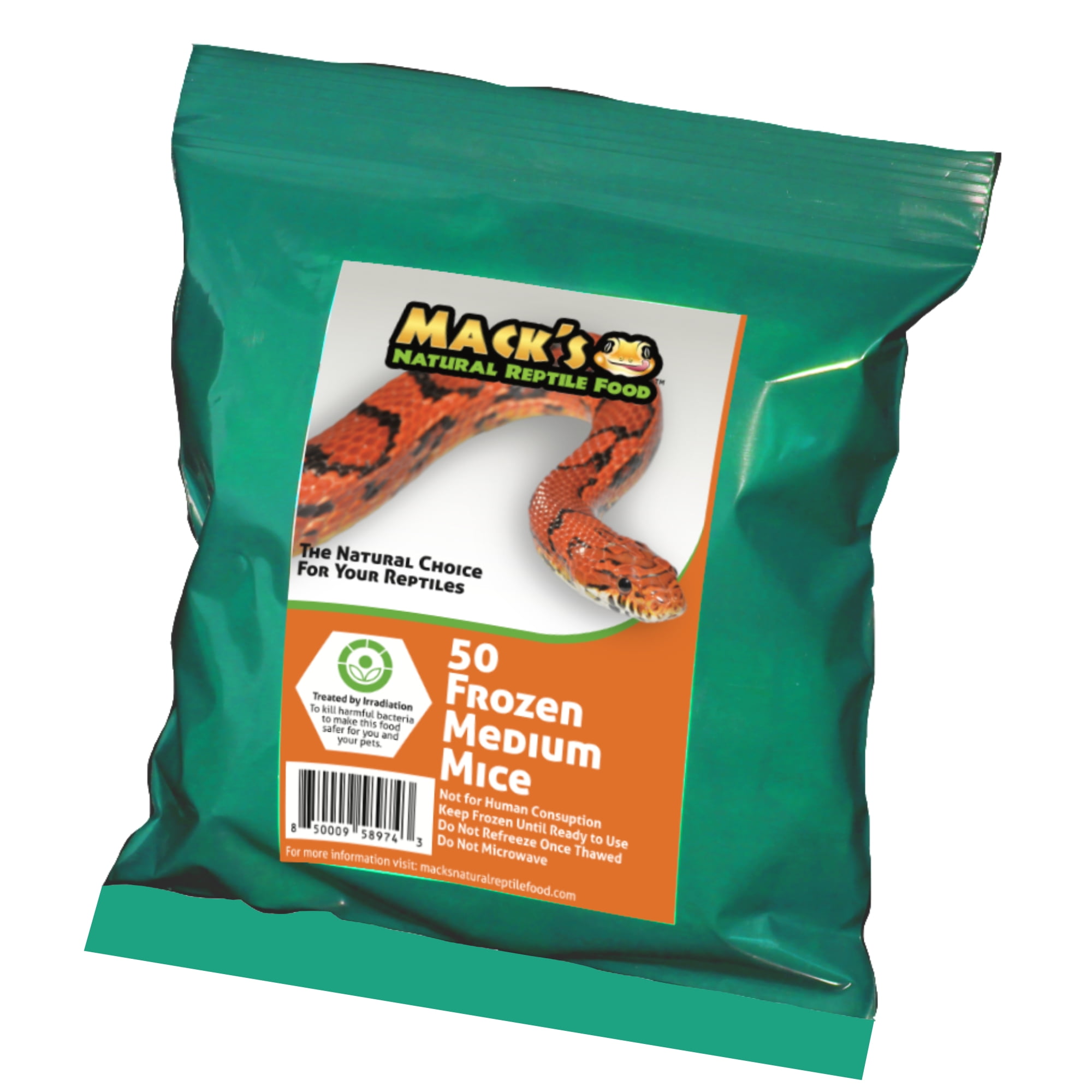 Mack's Natural Reptile Food Medium mouse 50 ct. - Walmart.com