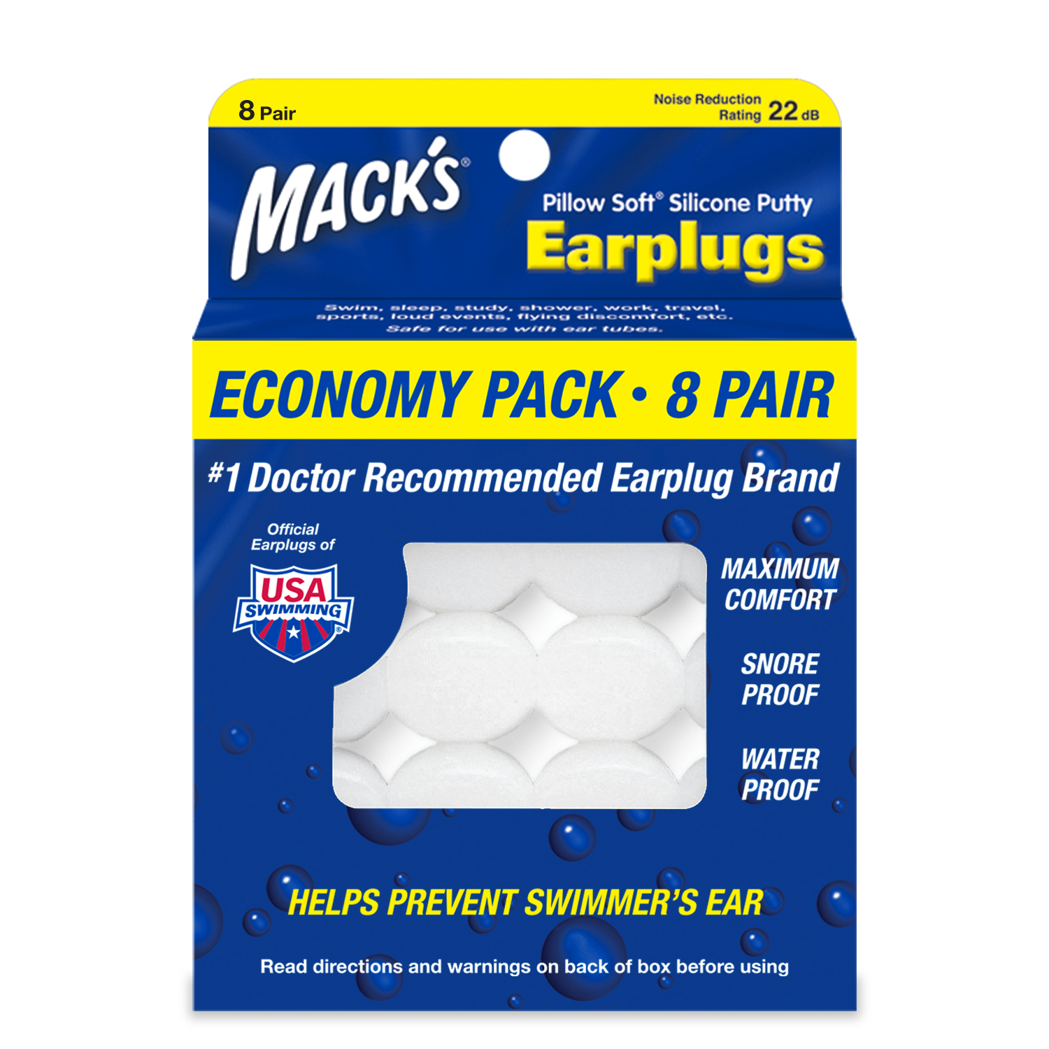 Speedo Silicone Ear Plugs - White, One Size Fits All - Walmart.com