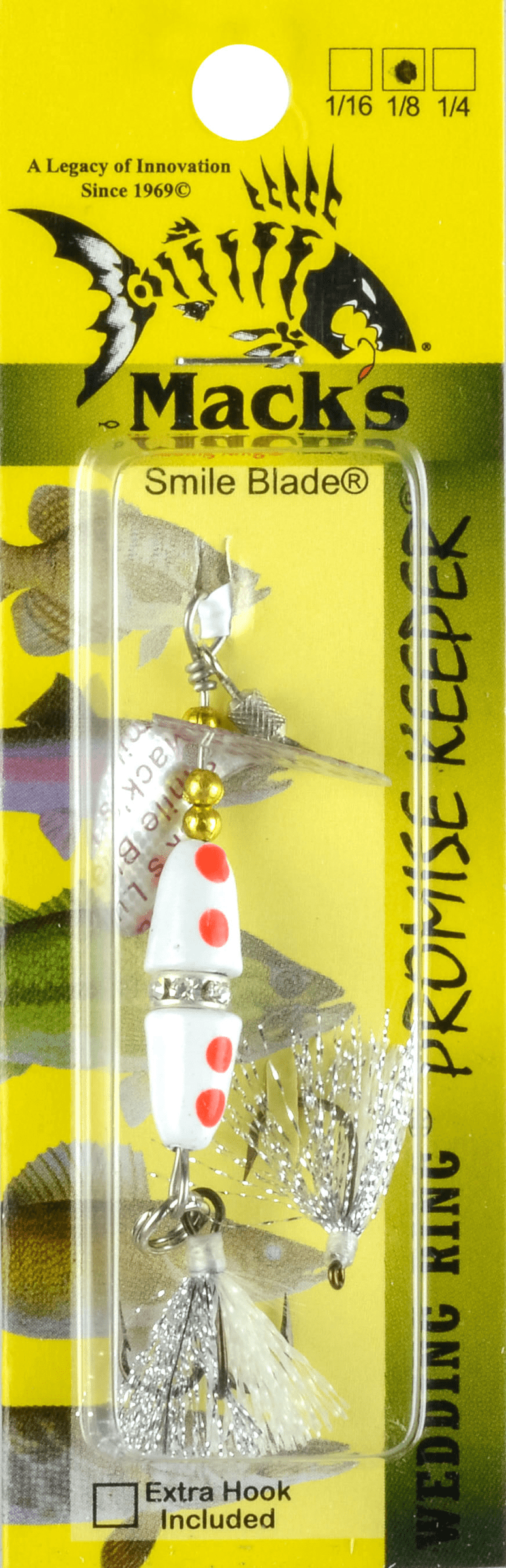 Mack's Lure Wedding Ring Promise Keeper Wtd Spnr Wt/Slv Slv Sprkl ...