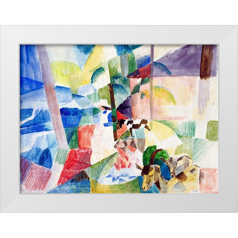 Macke, August 32x25 White Modern Wood Framed Museum Art Print Titled ...
