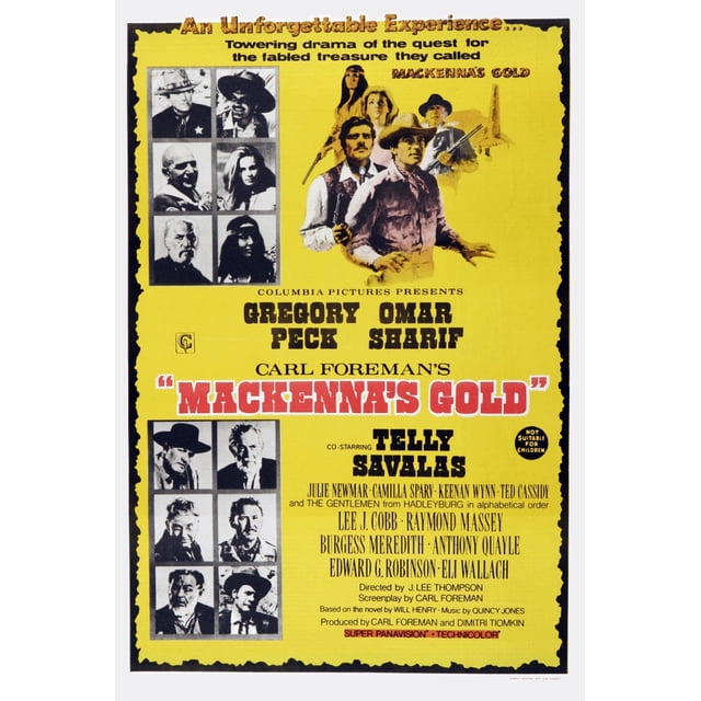 Mackenna'S Gold Australian Poster Top Left Clockwise: Gregory Peck Omar ...