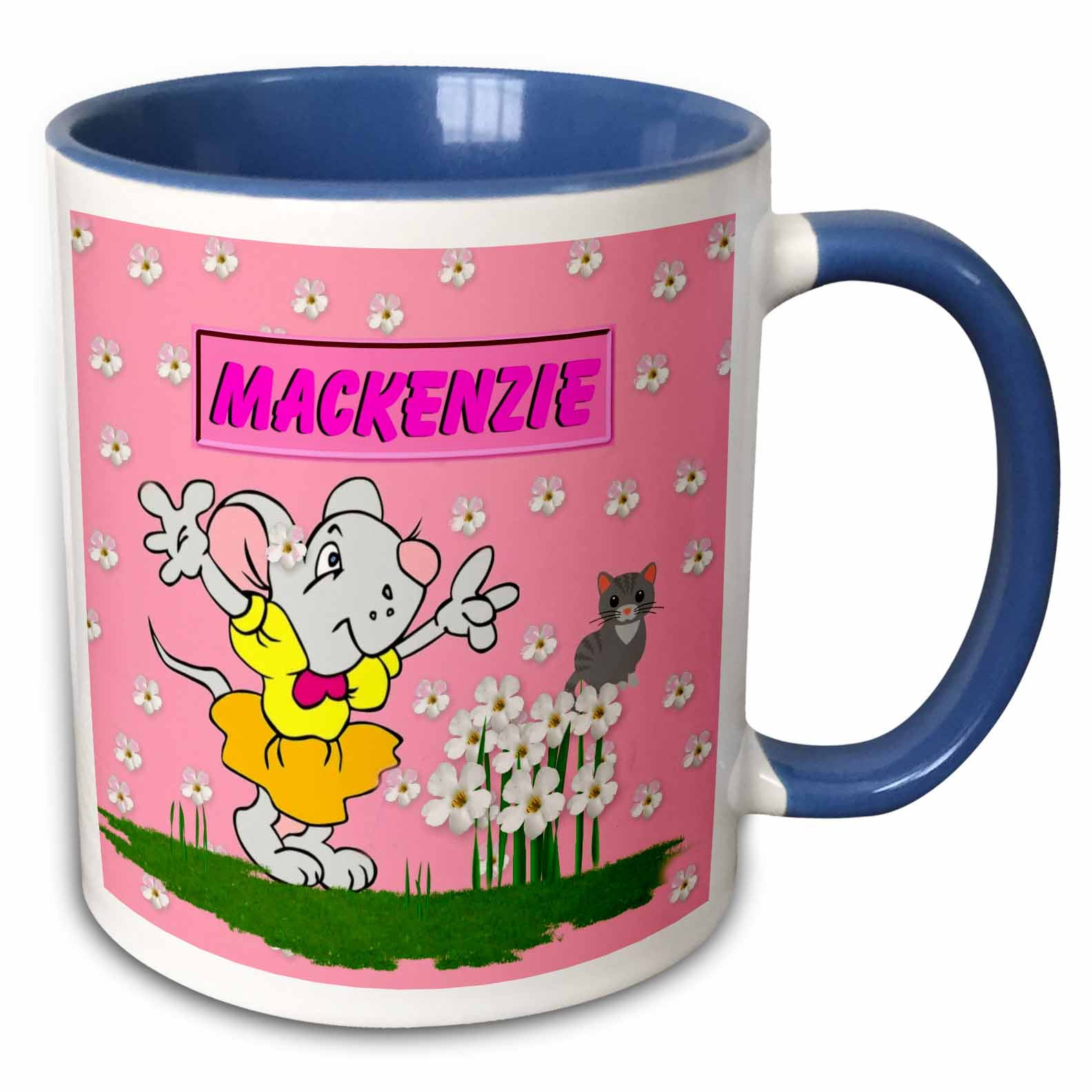 3drose, Mackenzie - Decorative Name Specific Childrens Art, 15oz Two ...