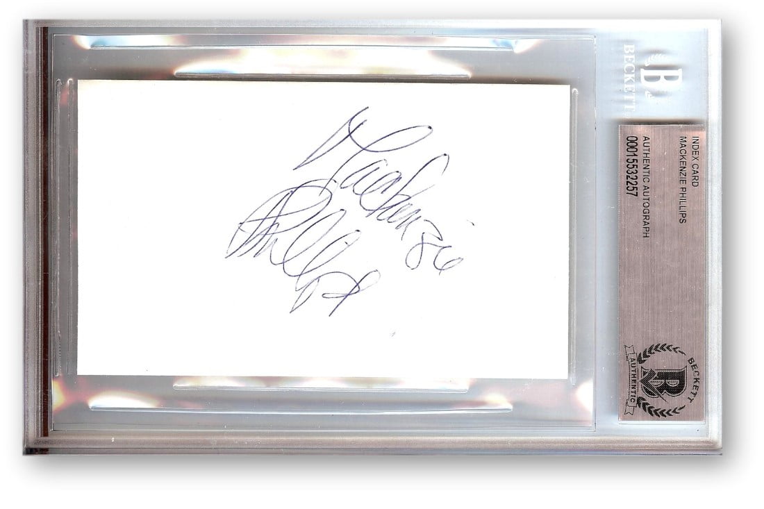 Mackenzie Phillips Signed Autographed Index Card American Graffiti BAS ...