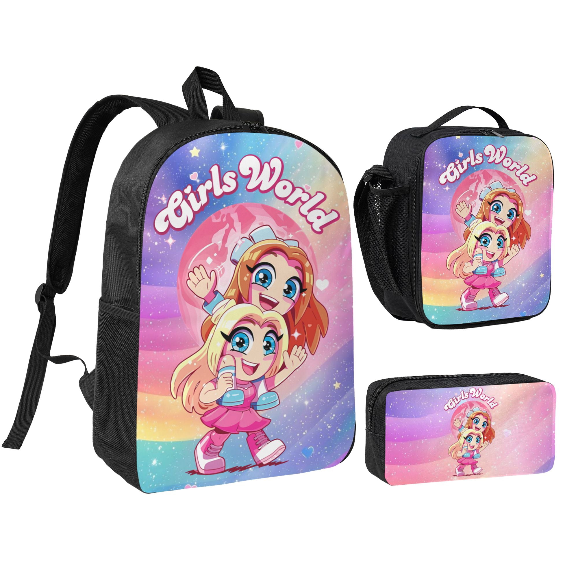 Mackenzie Turner 3 Piece Backpack Set With Lunch Bag Pencil Case , High ...