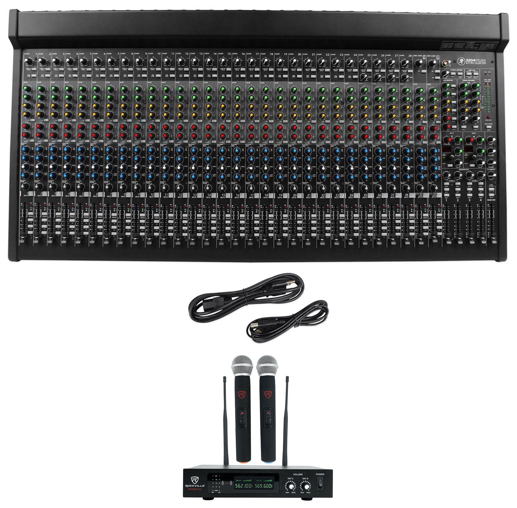 Mackie 3204VLZ4 32-channel 4-Bus FX Mixer w/ USB+Dual Wireless Mics 3204-VLZ4 - Walmart.com