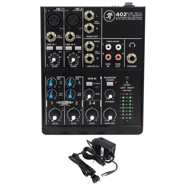 Mackie 402VLZ4 4-Channel Compact Mixer - Walmart.com