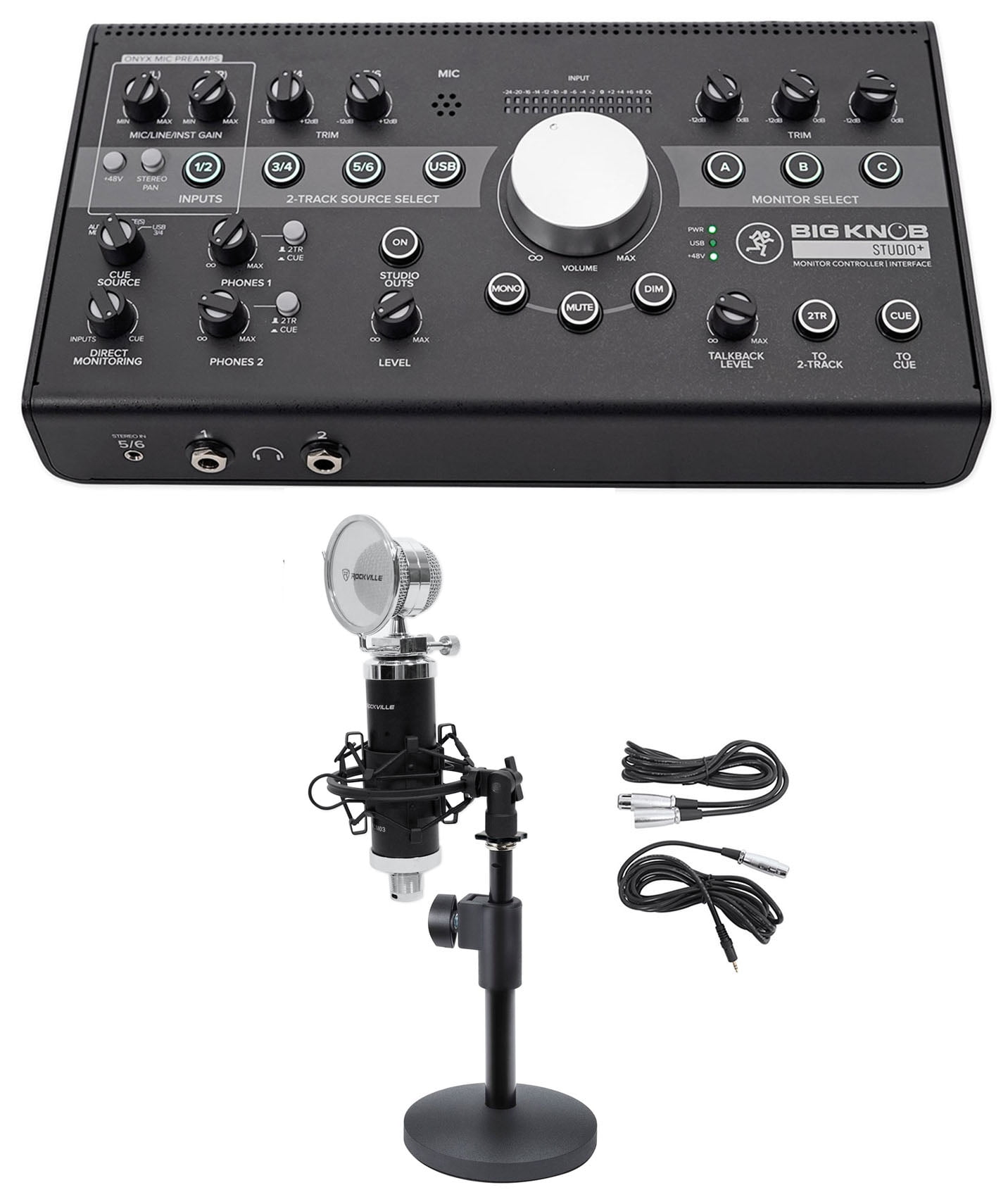 Mackie Big Knob Studio + Plus Monitor Controller Interface+Microphone ...