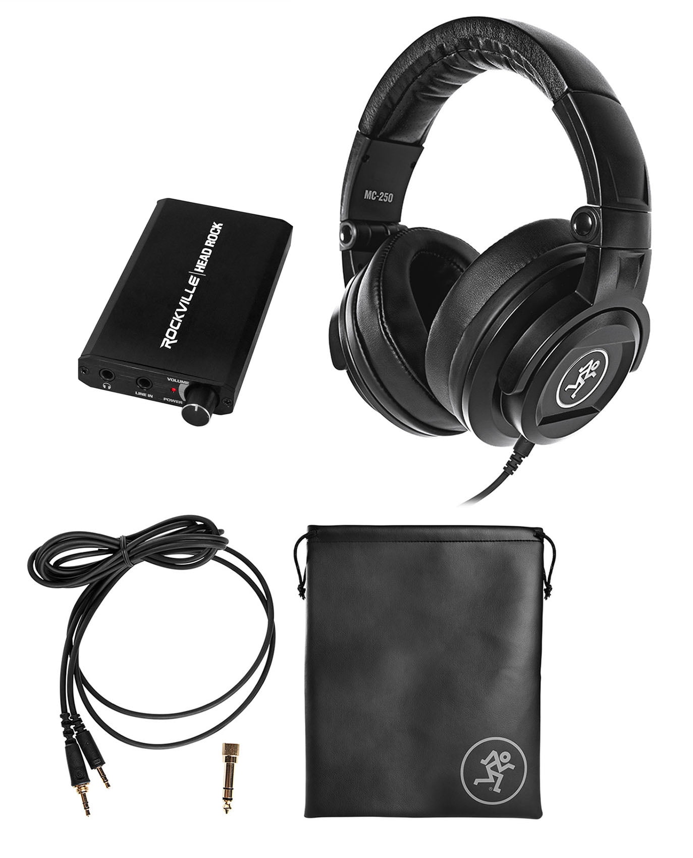 Mackie MC-250 Studio Monitoring Headphones+Rechargeable Headphone ...