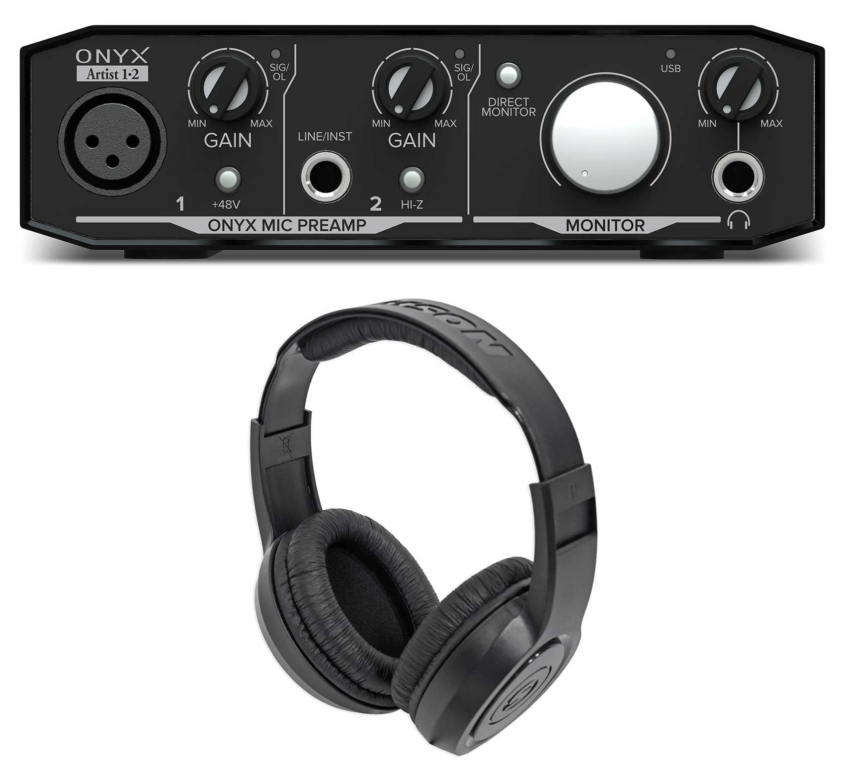 Mackie Onyx Artist 1.2 2x2 USB Recording Studio Interface + Samson ...