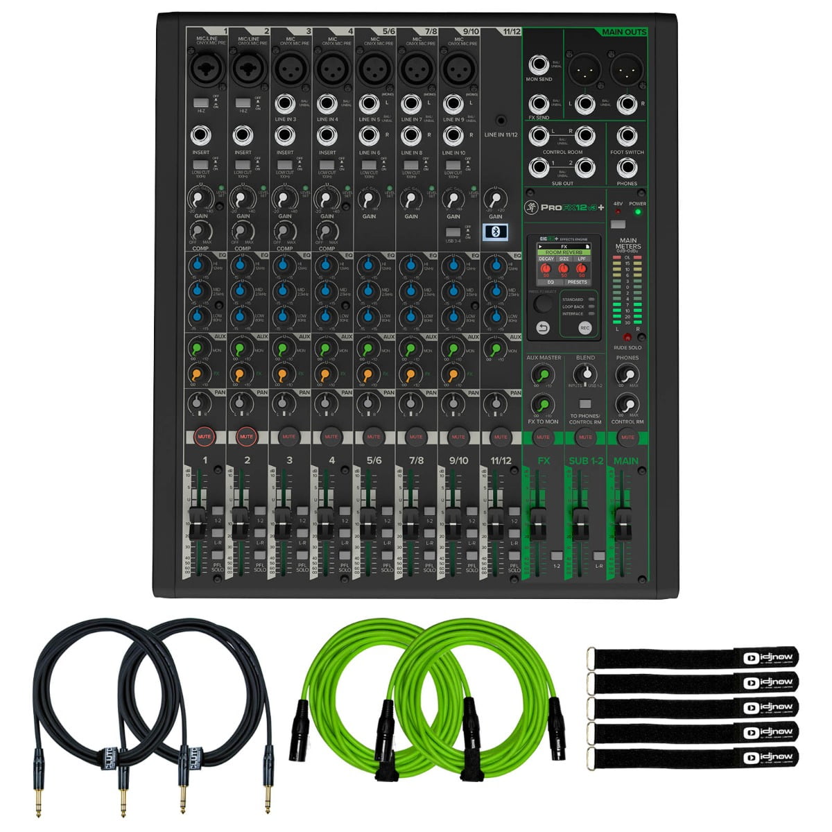Mackie ProFX12v3+ 12-Channel Analog Mixer with Cables Package - Walmart.com