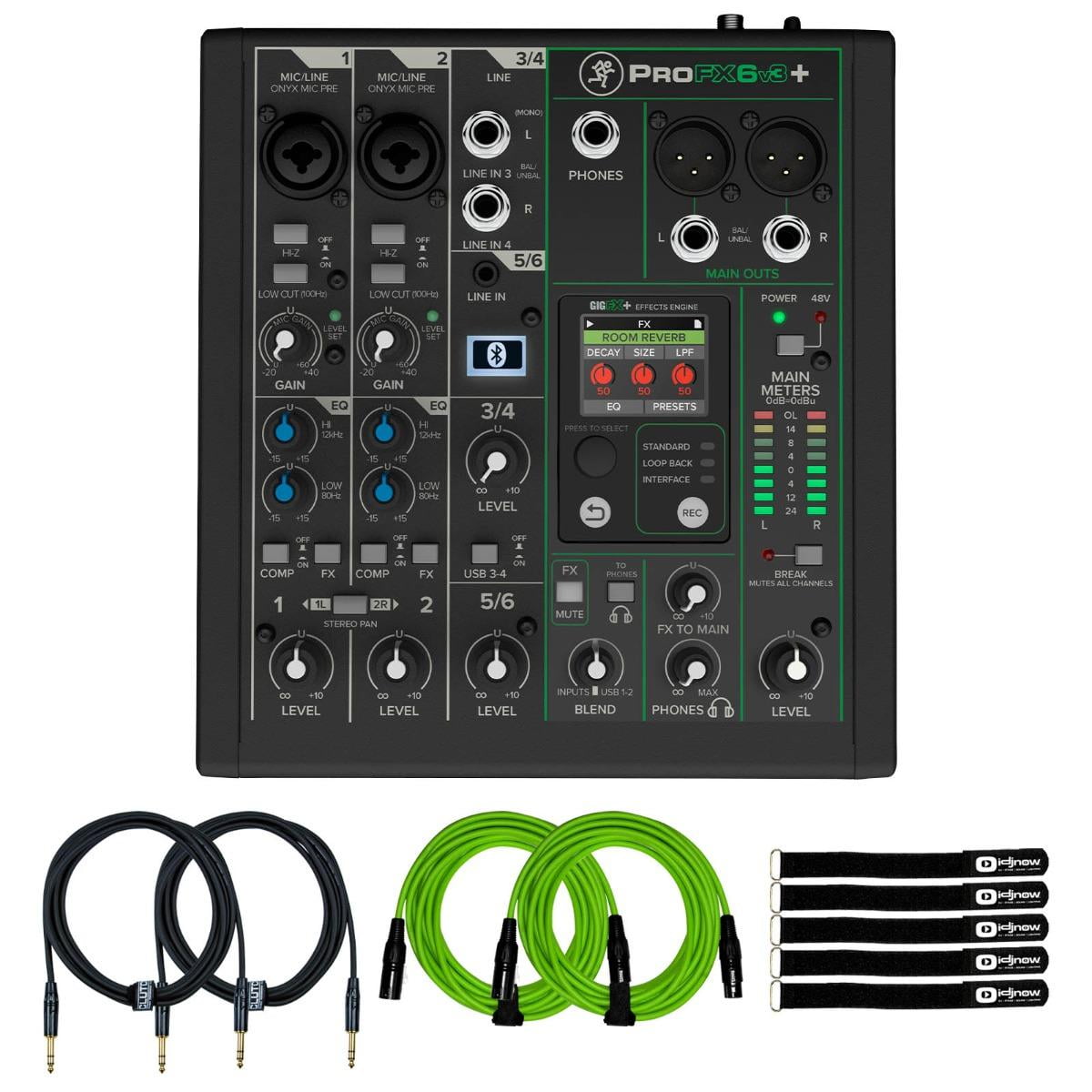 Mackie ProFX6v3+ 6-Channel Analog Mixer with Cables Package - Walmart.com