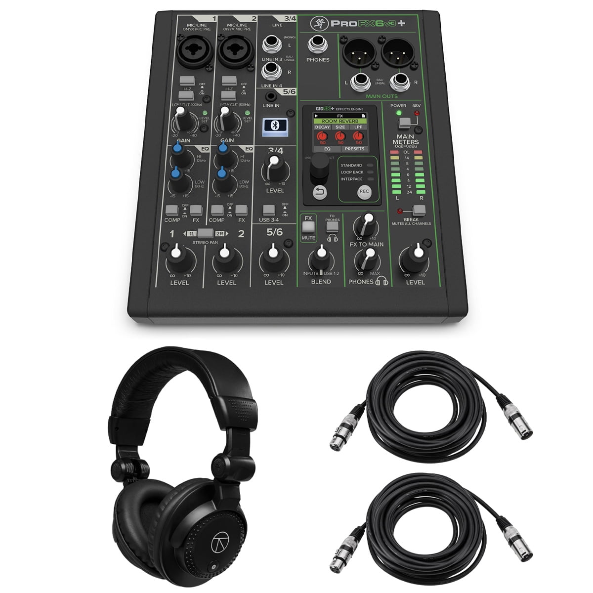 Mackie ProFX6v3+ 6-Channel Bluetooth Analog Mixer with Enhanced FX ...