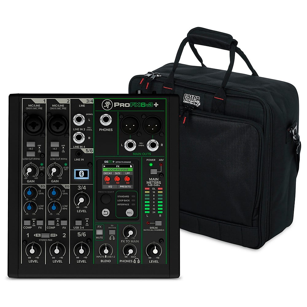 Mackie ProFX6v3+ 6-Channel Mixer With Gator Mixer Bag - Walmart.com