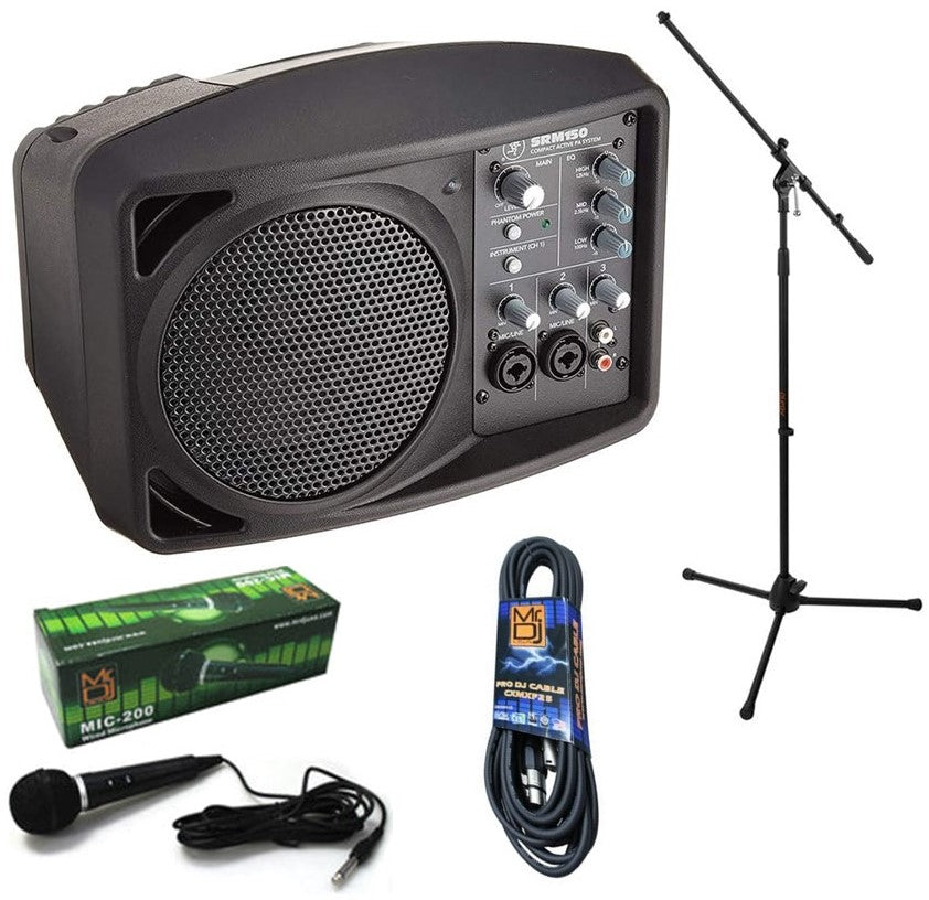 Mackie SRM150 5" Compact Active PA System with MR DJ Dynamic Vocal ...