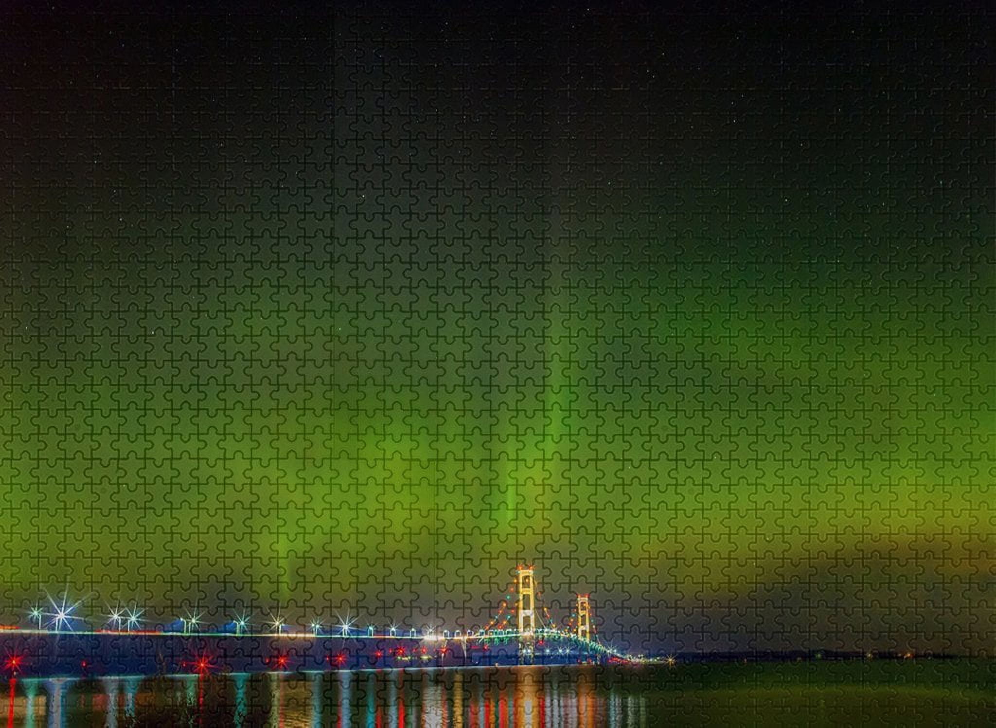 Mackinac Bridge Northern Lights Jigsaw Puzzles 500 Pieces Educational ...