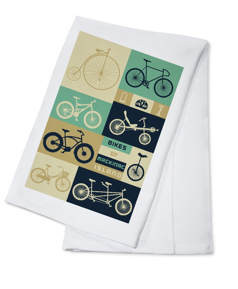 Mackinac Island, Michigan, Bikes of Mackinac Island, Vector Diagram ...