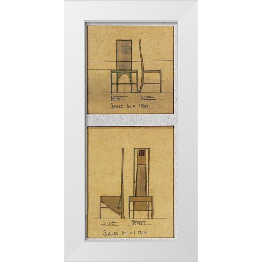 Mackintosh, Charles Rennie 8x14 White Modern Wood Framed Museum Art ...