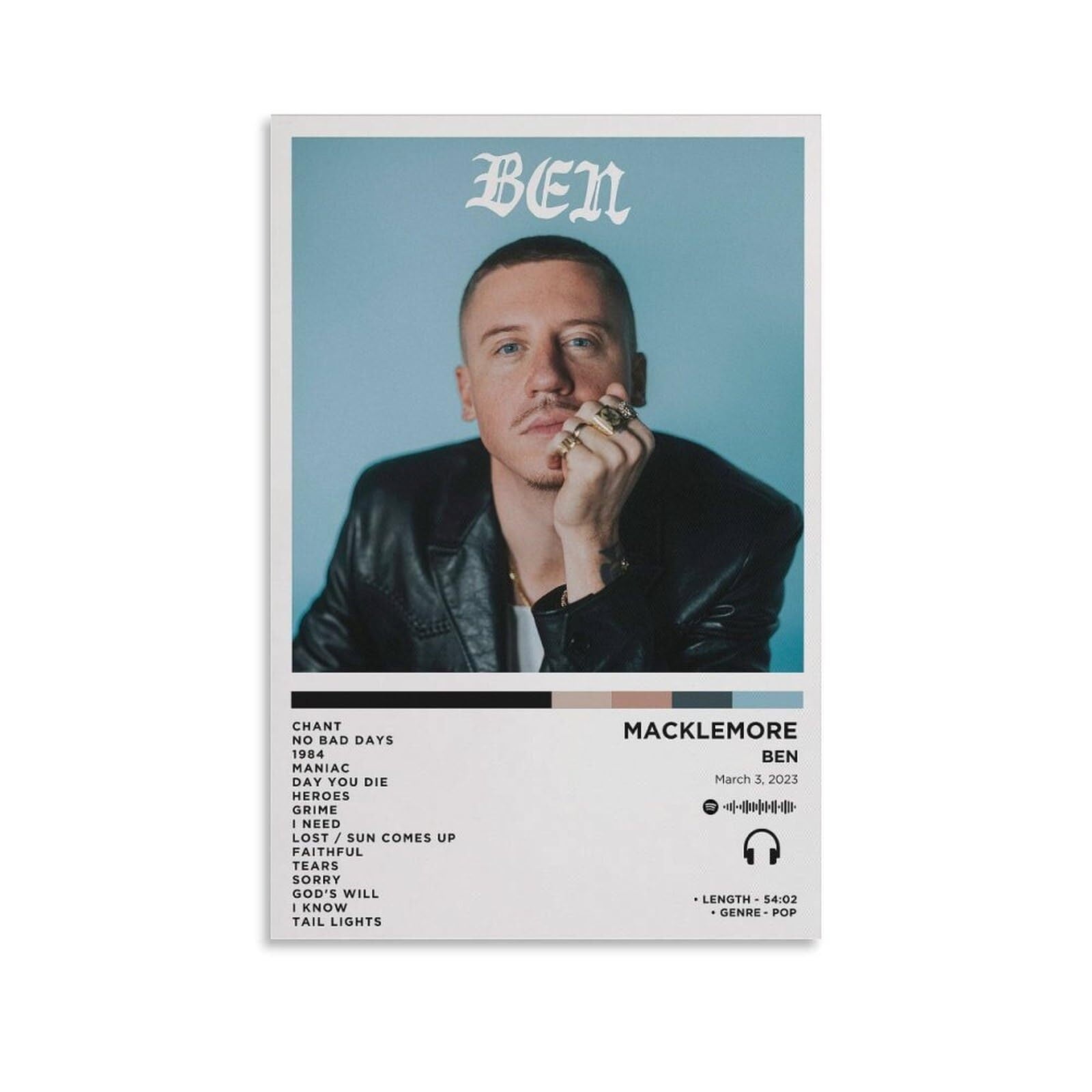 Macklemore Ben Canvas Poster Bedroom Decoration Landscape Office ...