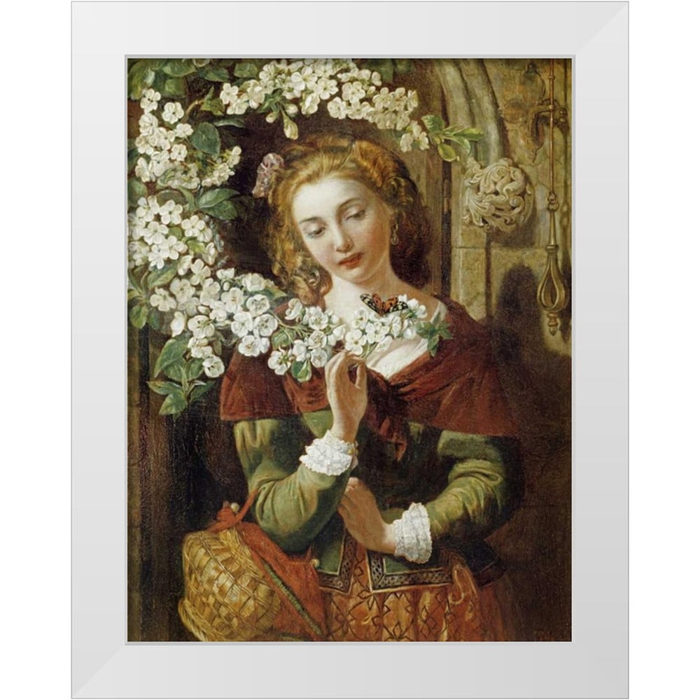 Maclise, Daniel 19x24 White Modern Wood Framed Museum Art Print Titled ...