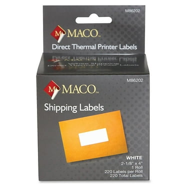 Maco Laser/Ink Jet White Address Labels, 1 x 2-5/8 Inches, 100 Sheets ...