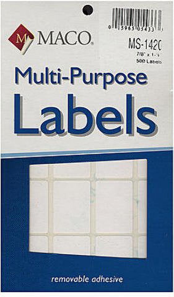 Maco Multi-Purpose Handwrite Labels - 7/8 In. x 1 1/4 In. MS1420 ...