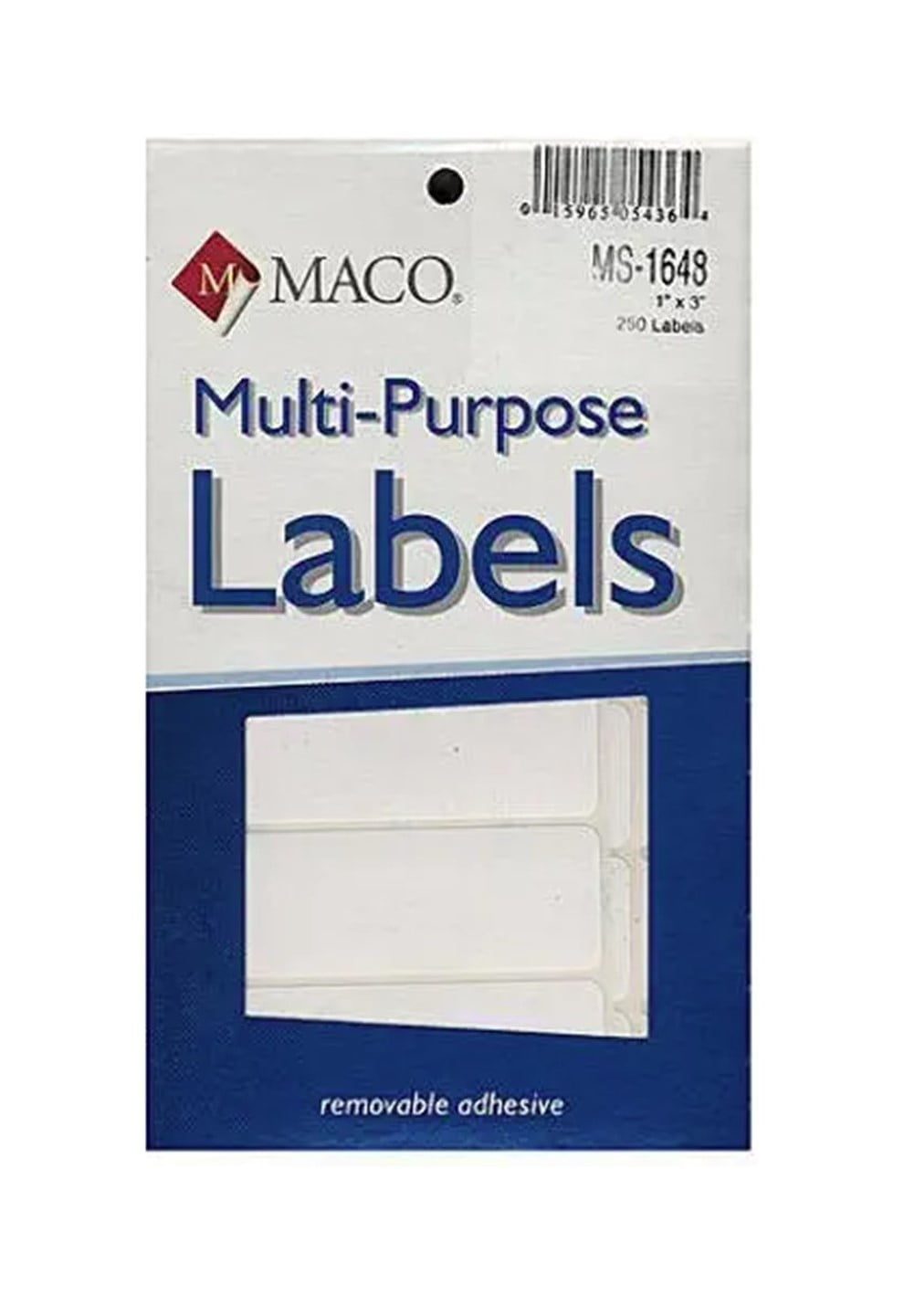 Maco Multi-Purpose Handwrite Labels (MS-1648), 1 In. x 3 In., White ...