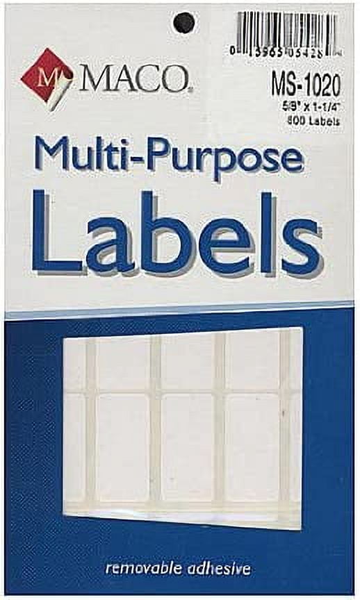 Maco Multi-Purpose Handwrite Labels rectangular 5/8 in. x 1 1/4 in ...