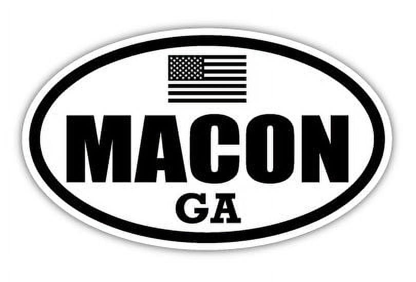 Macon GA Georgia Bibb County Stealthy Subdued Old Glory US Flag Oval ...