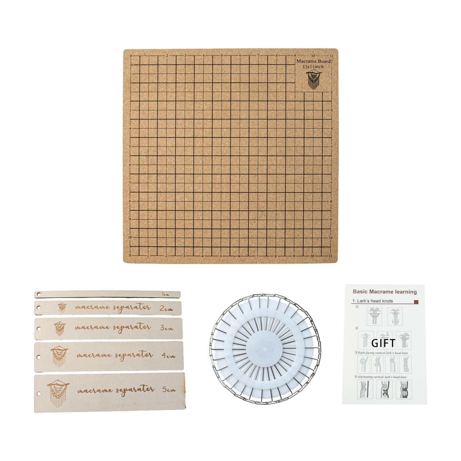 Macrame Board Portable with Grids Reusable Wooden Macrame Separator ...
