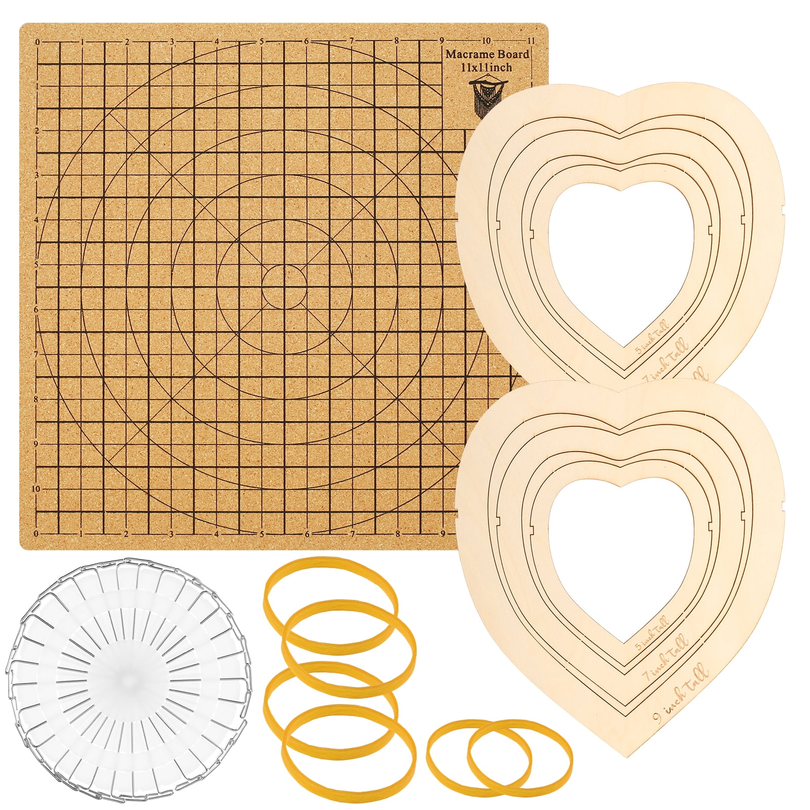 Macrame Board Set with Pins Double Sided Macrame Project Board Grids ...