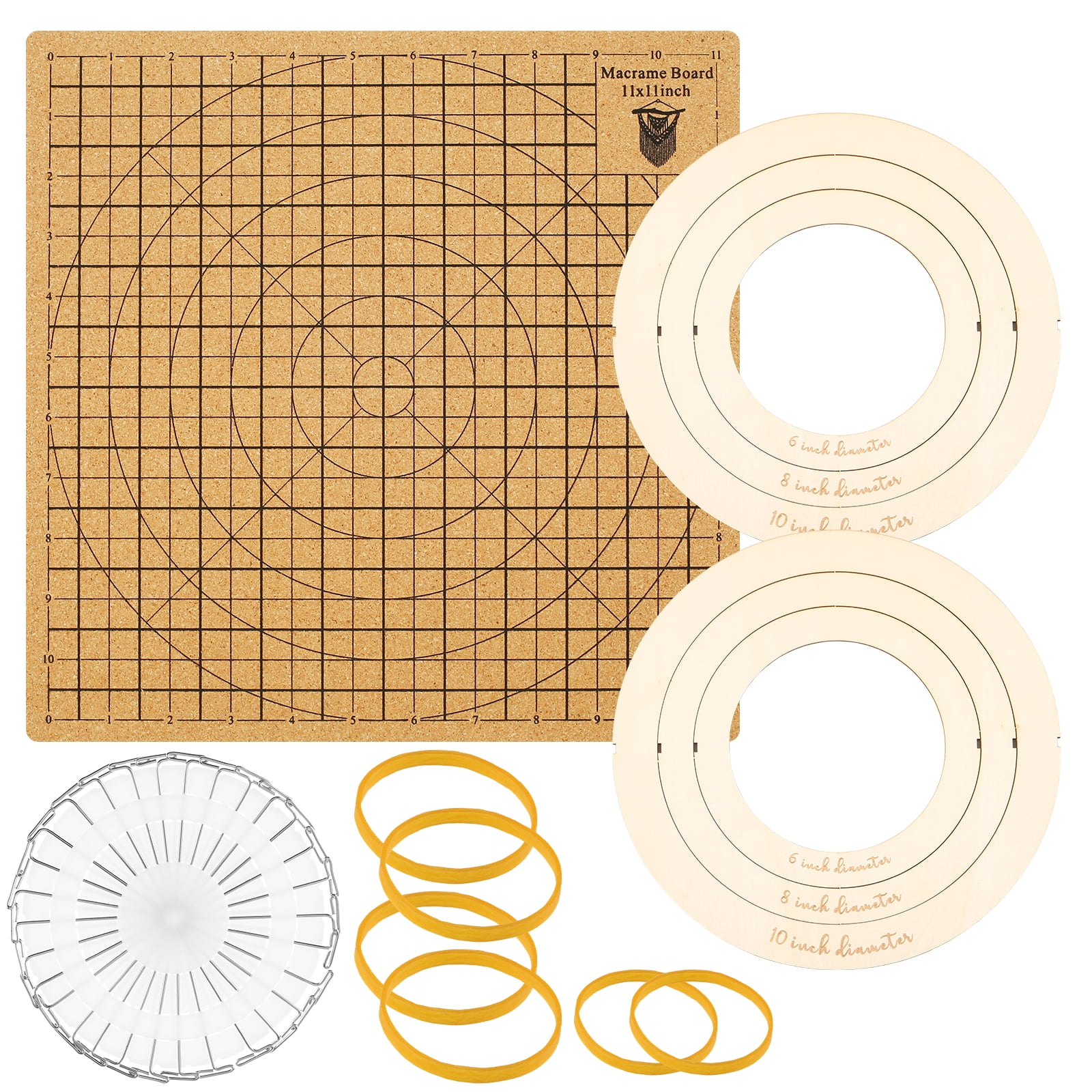 Macrame Board Set with Pins Double Sided Macrame Project Board Grids ...