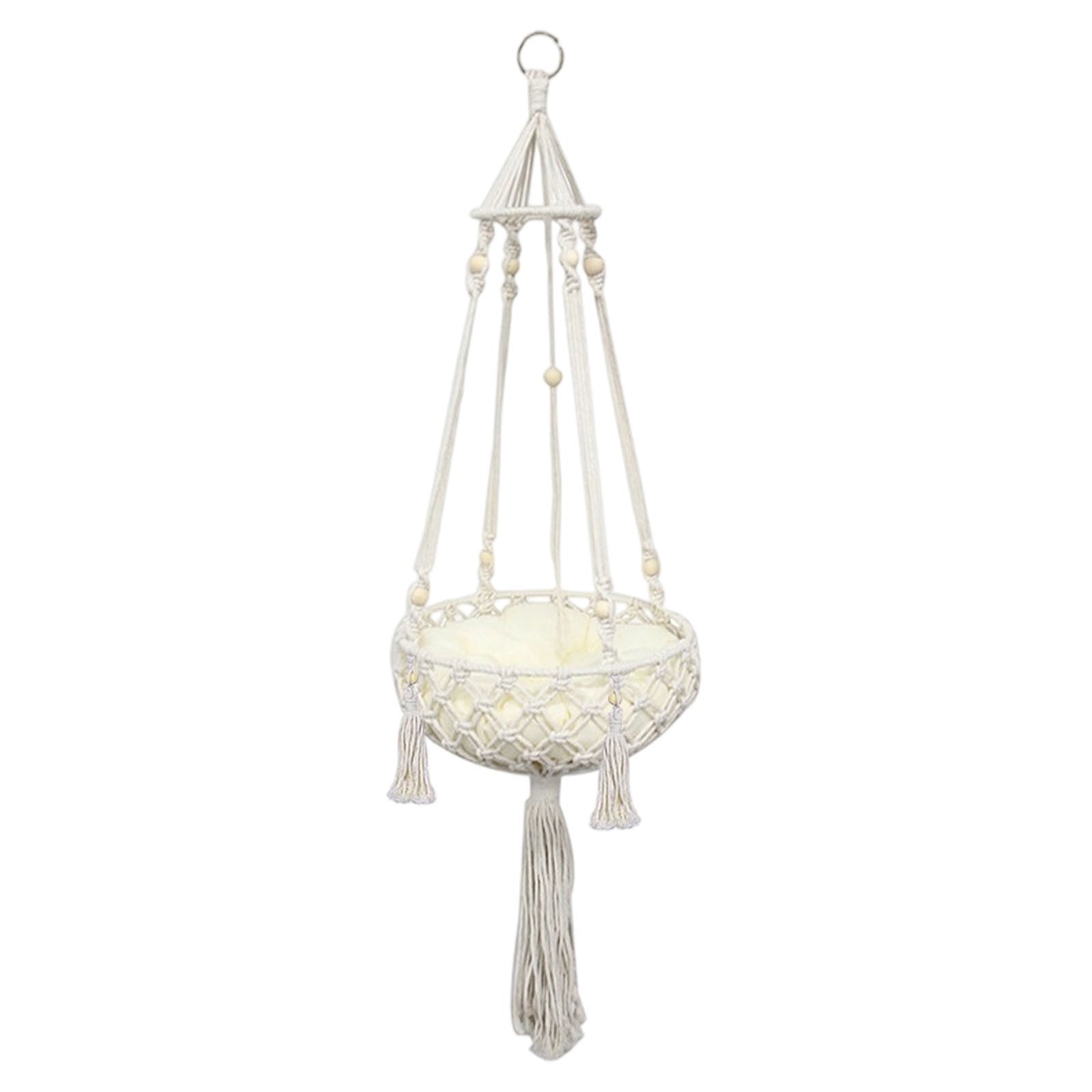 Macrame Cat Hammock Bed,Handwoven Hanging Boho Cat Bed with Hanging Kit ...