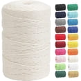 Macrame Cord 3mm x 109 Yards Natural Macrame Cotton Rope, Macrame Rope ...