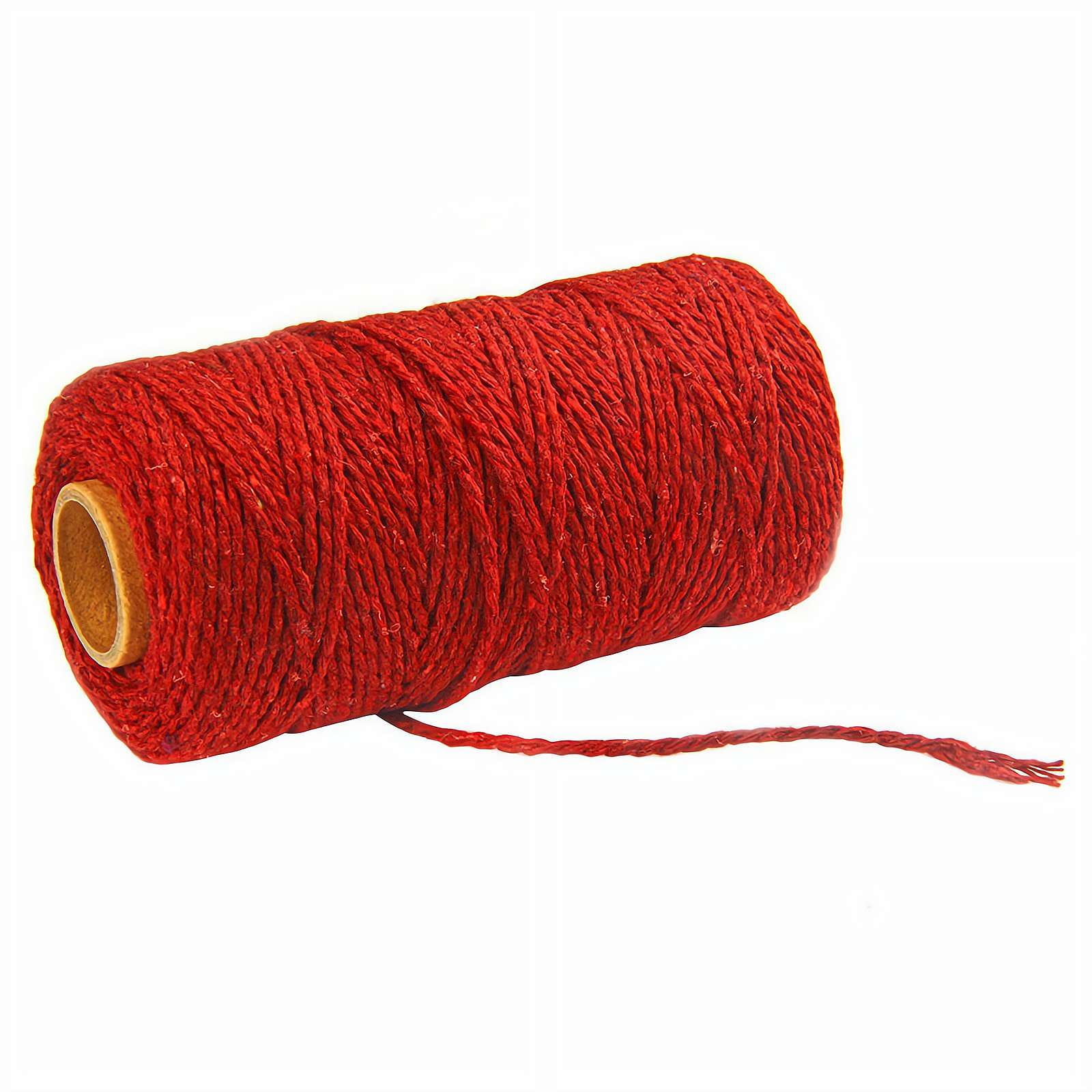 Macrame Cord, 91M Natural Cotton Twine, 4 Strand Colored Macrame String ...