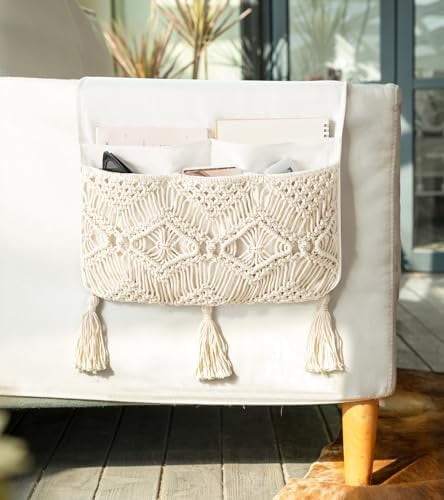 Macrame Couch Organizer Remote Control Caddy Sofa Armrest Armchair ...