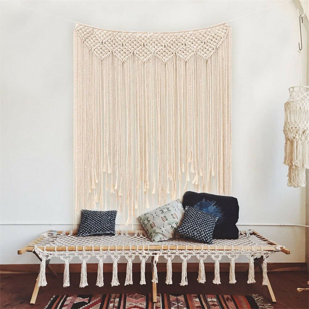 Macrame Curtain Door String Curtain Wedding Backdrop Window Balcony ...